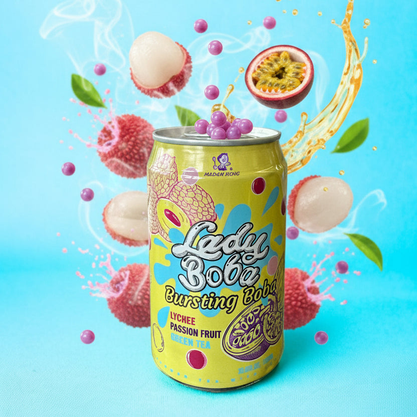 Lady boba litchi, passion fruit et green tea – Le Shack à Snack