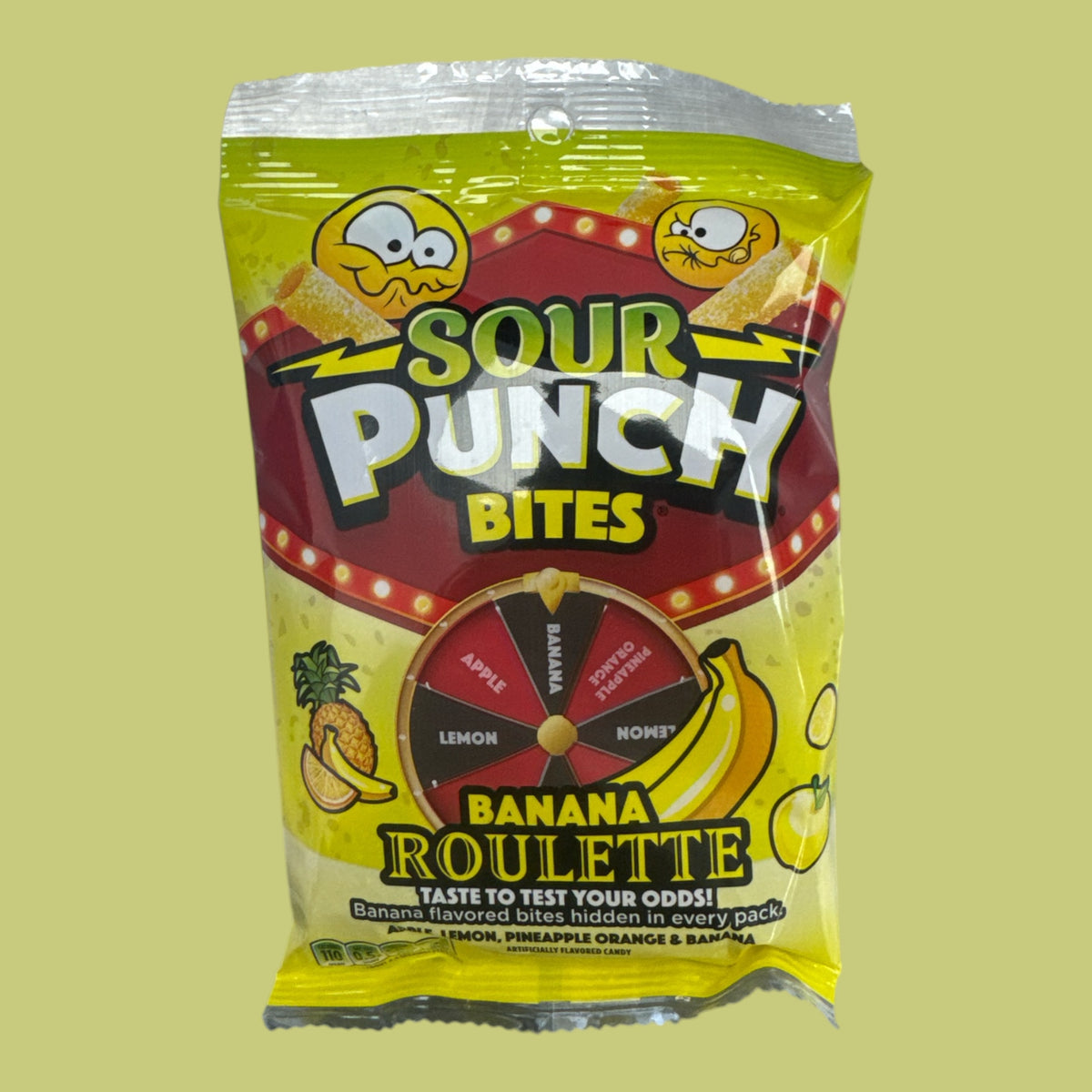 Sour punch bites banana roulette – Le Shack à Snack