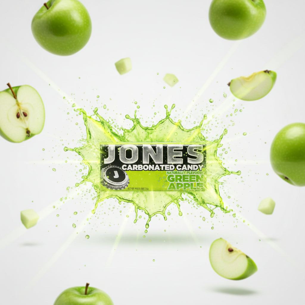 Jones Carbonated Candy Green Apple – Le Shack à Snack