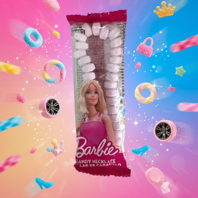 Barbie X Hot Wheels Candy Necklace – Le Shack à Snack