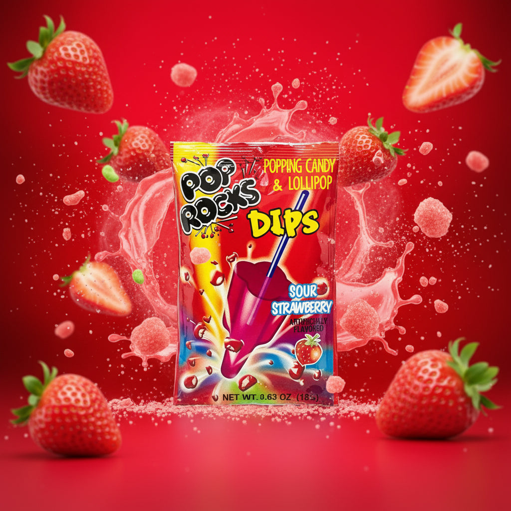 Pop Rocks Dips Sour Strawberry – Le Shack à Snack