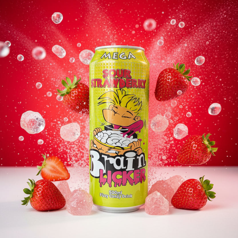 Mega sour strawberry brain licker – Le Shack à Snack