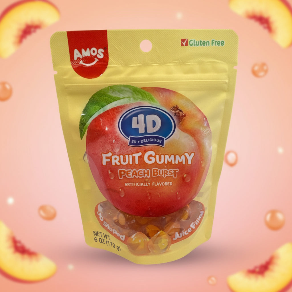4D Peach Burst Gummies – Le Shack à Snack