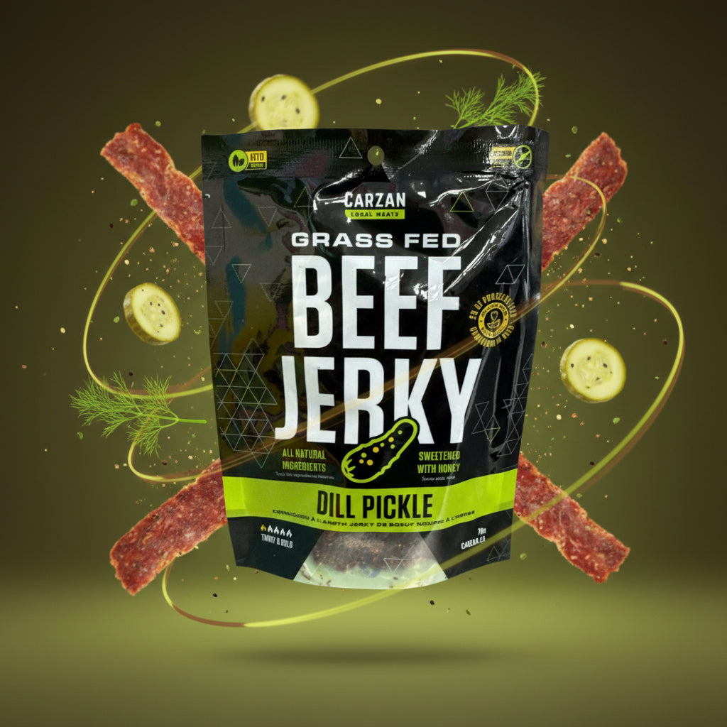 Carzan Grass Fed Beef Jerky - Dill Pickle – Le Shack à Snack