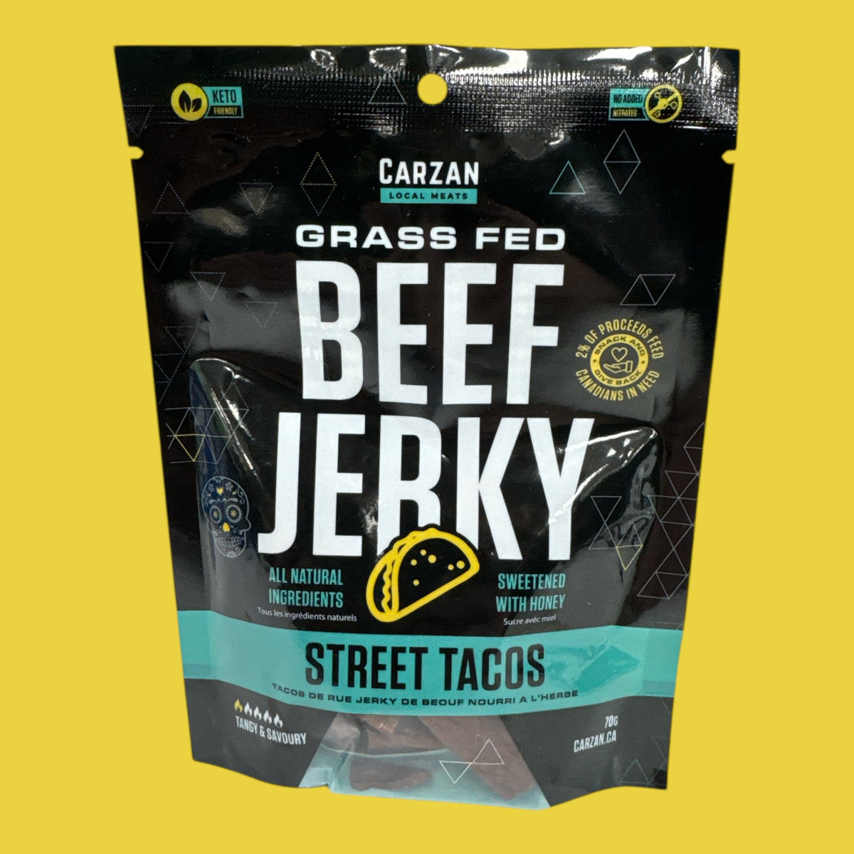 Carzan Grass Fed Beef Jerky - Street Tacos – Le Shack à Snack