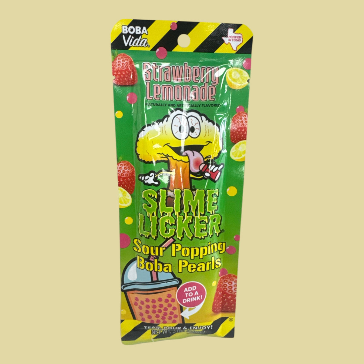 Slime Licker Sour Popping Boba Pearls - Strawberry Lemonade – Le Shack ...