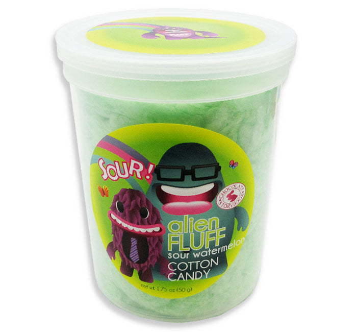Sour alien fluff cotton candy – Le Shack à Snack