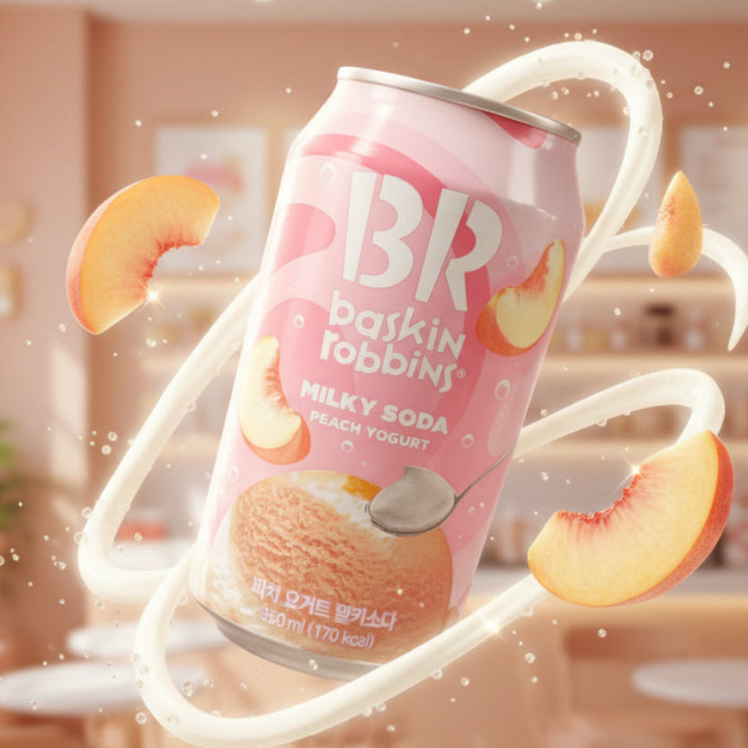 Baskin Robbins Peach Yogurt Milk Soda – Le Shack à Snack