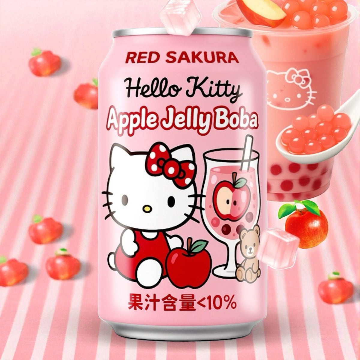Red Sakura Hello Kitty Apple Aloe Vera Drink – Le Shack à Snack