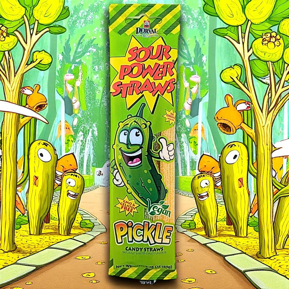 Sour Power Straws Pickle – Le Shack à Snack
