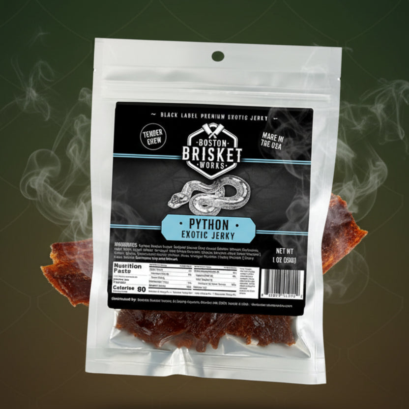 Boston Brisket Works Python Exotic Jerky – Le Shack à Snack
