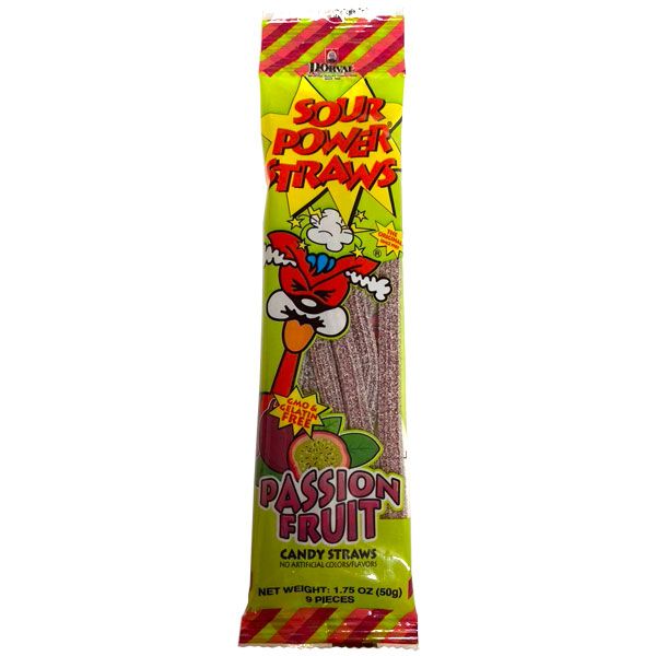 Sour Power straws passionfruit – Le Shack à Snack